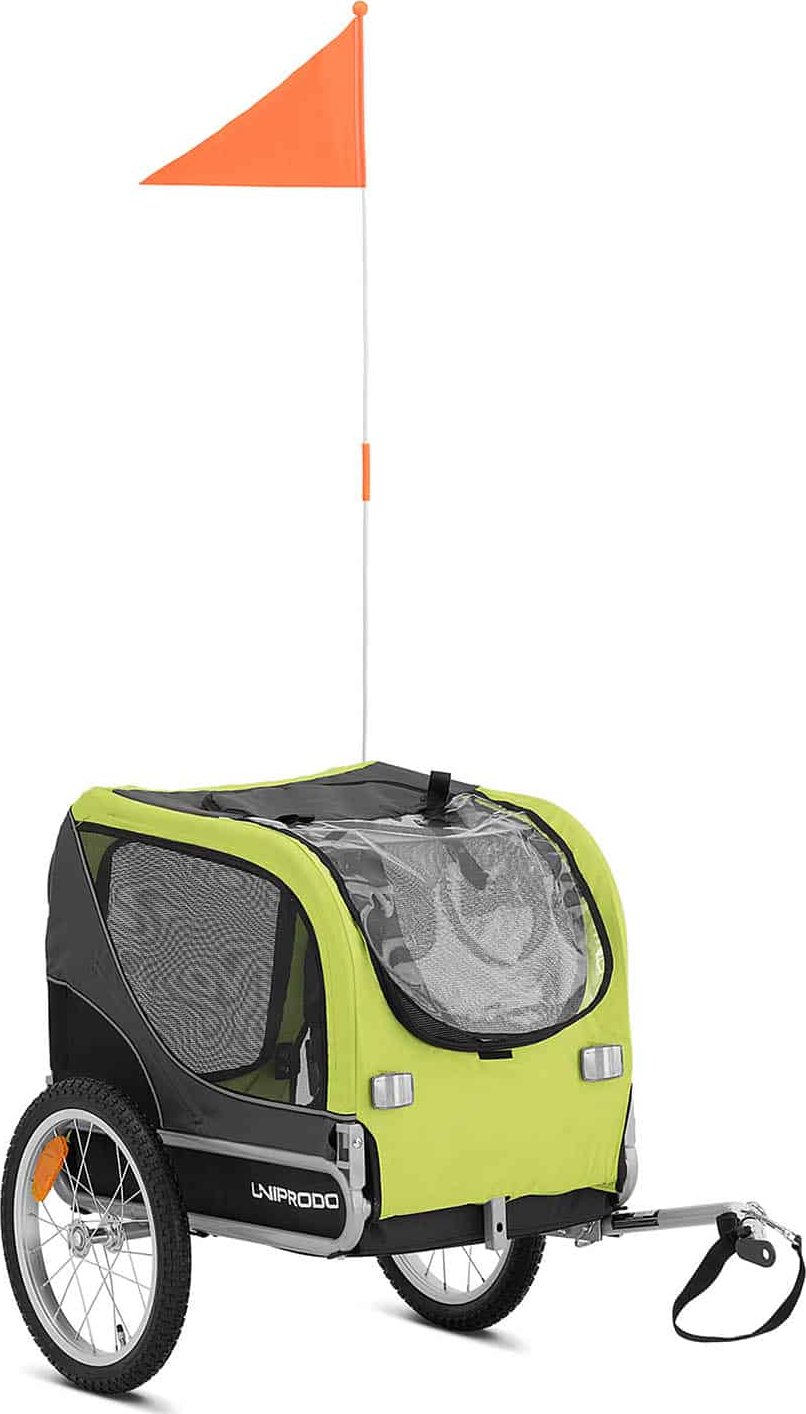 Uniprodo Uni Trailer 19 vozík za kolo 60 x 72 x 115 cm černý/zelený ...