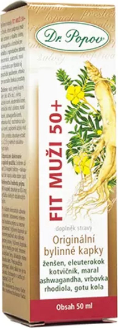 Dr. Popov Fit muži 50+ bylinné kapky 50 ml od 118 Kč - Zbozi.cz