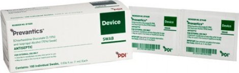 PDI Healthcare Prevantics 2 % CHG Device Swab dezinfekční ubrousky 100 ...
