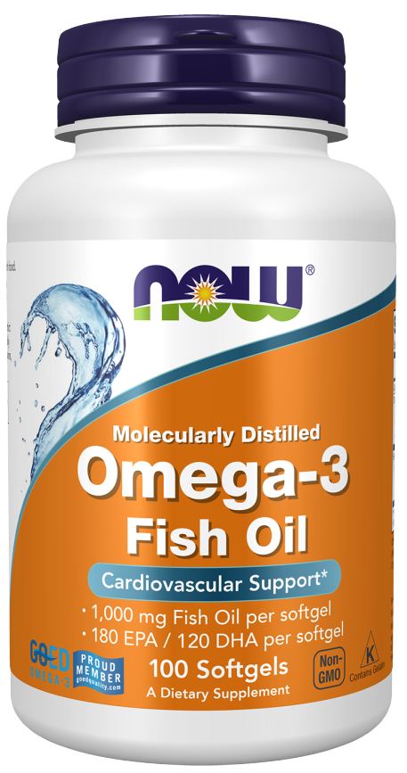 Now Foods Molecularly Distilled Omega-3 Fish Oil Softgels od 170 Kč ...