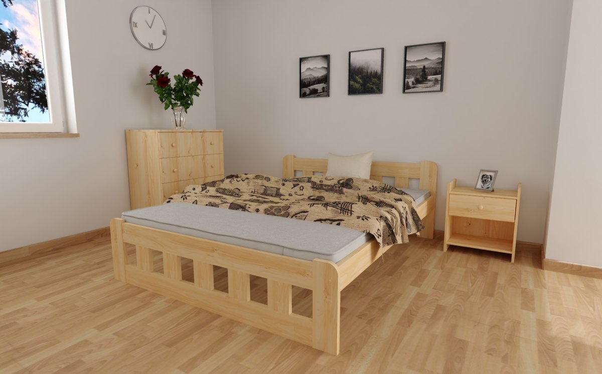 Zvýšená postel Nika s matrací Medical 180 x 200 cm borovice - Zbozi.cz