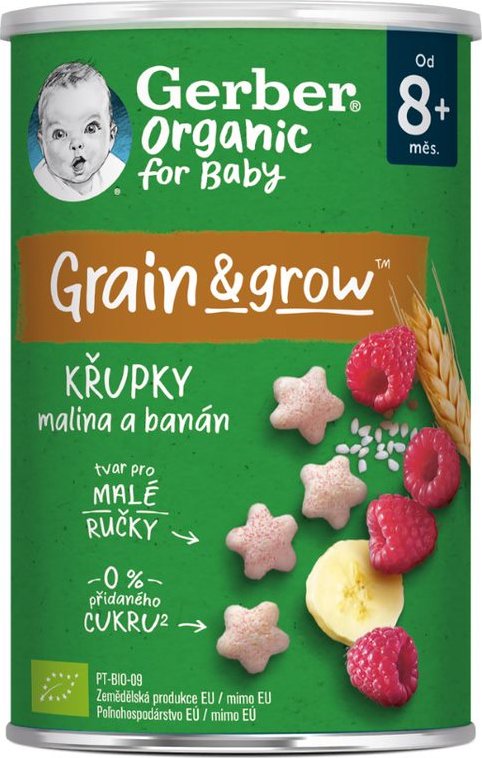 Gerber Organic for Baby Grain&Grow BIO 35 g malina/banán od 53 Kč ...
