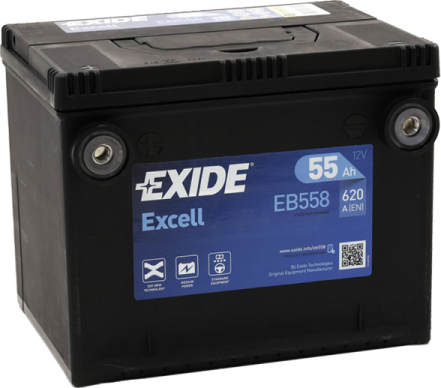 Exide Excell EB558 12V 55Ah 620A od 2 114 Kč - Zbozi.cz