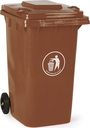 Plastová popelnice 590 x 732 x 1010 mm 240 l hnědá od 1 670 Kč - Zbozi.cz