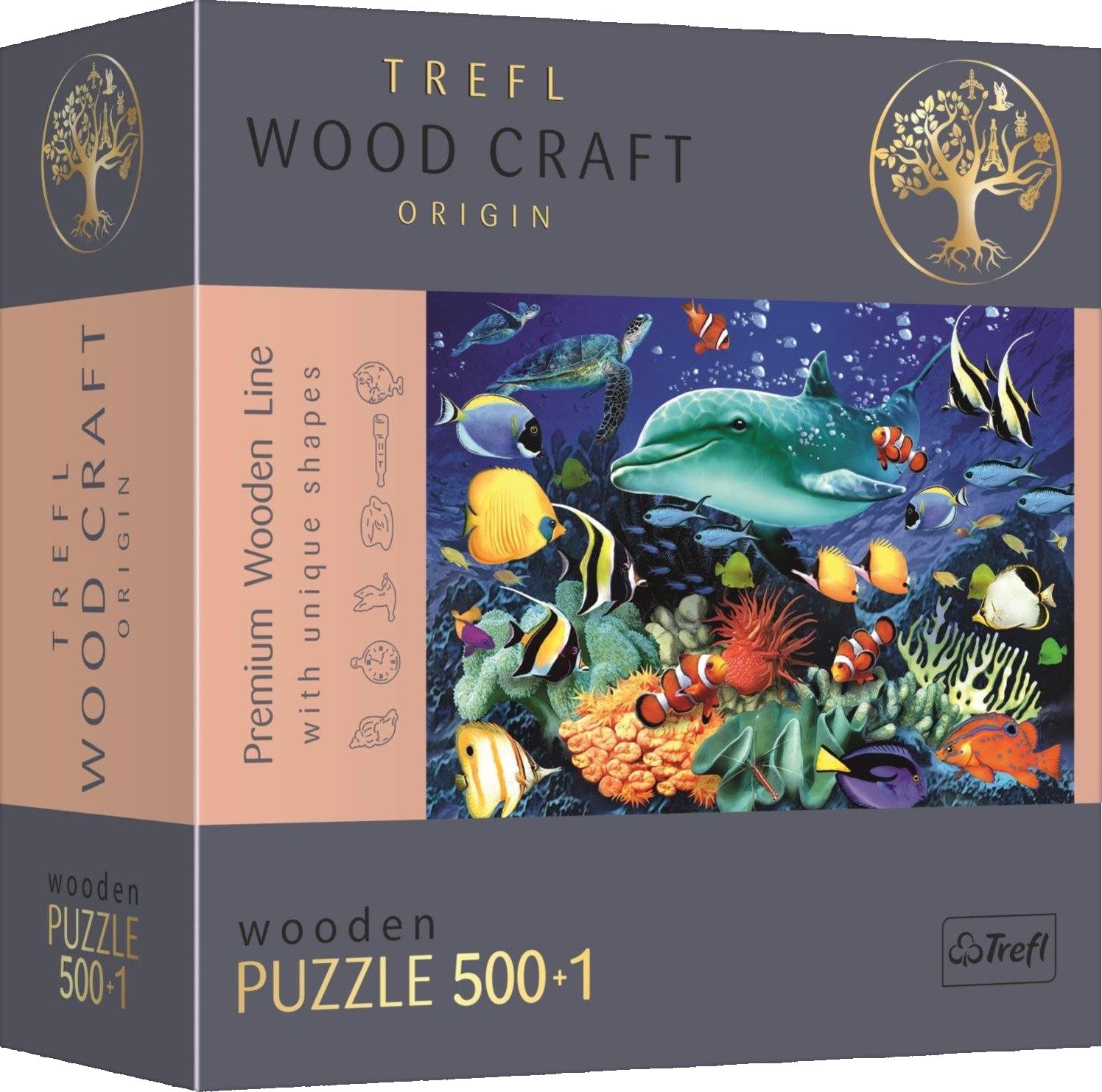 Trefl Wood Craft Origin Život v moři 501 dílků od 642 Kč - Zbozi.cz