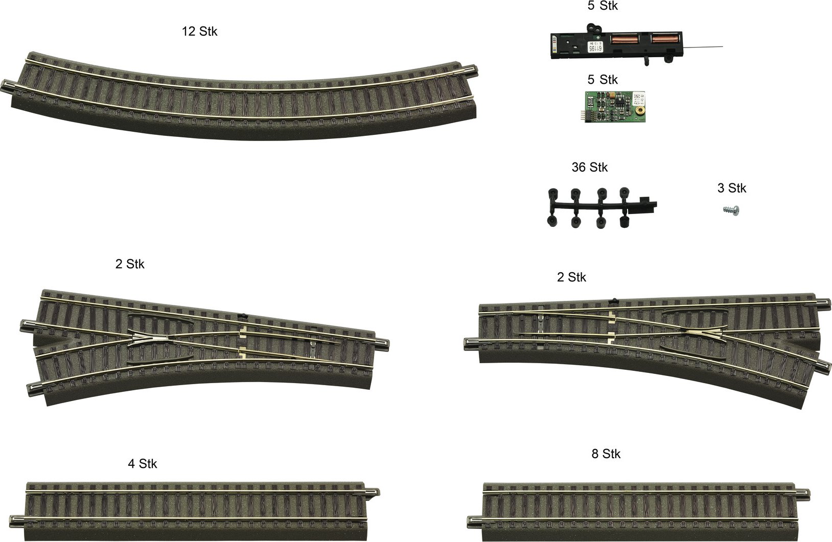 Roco Geoline 51250 sada kolejí s podložím a příslušenstvím pro ...
