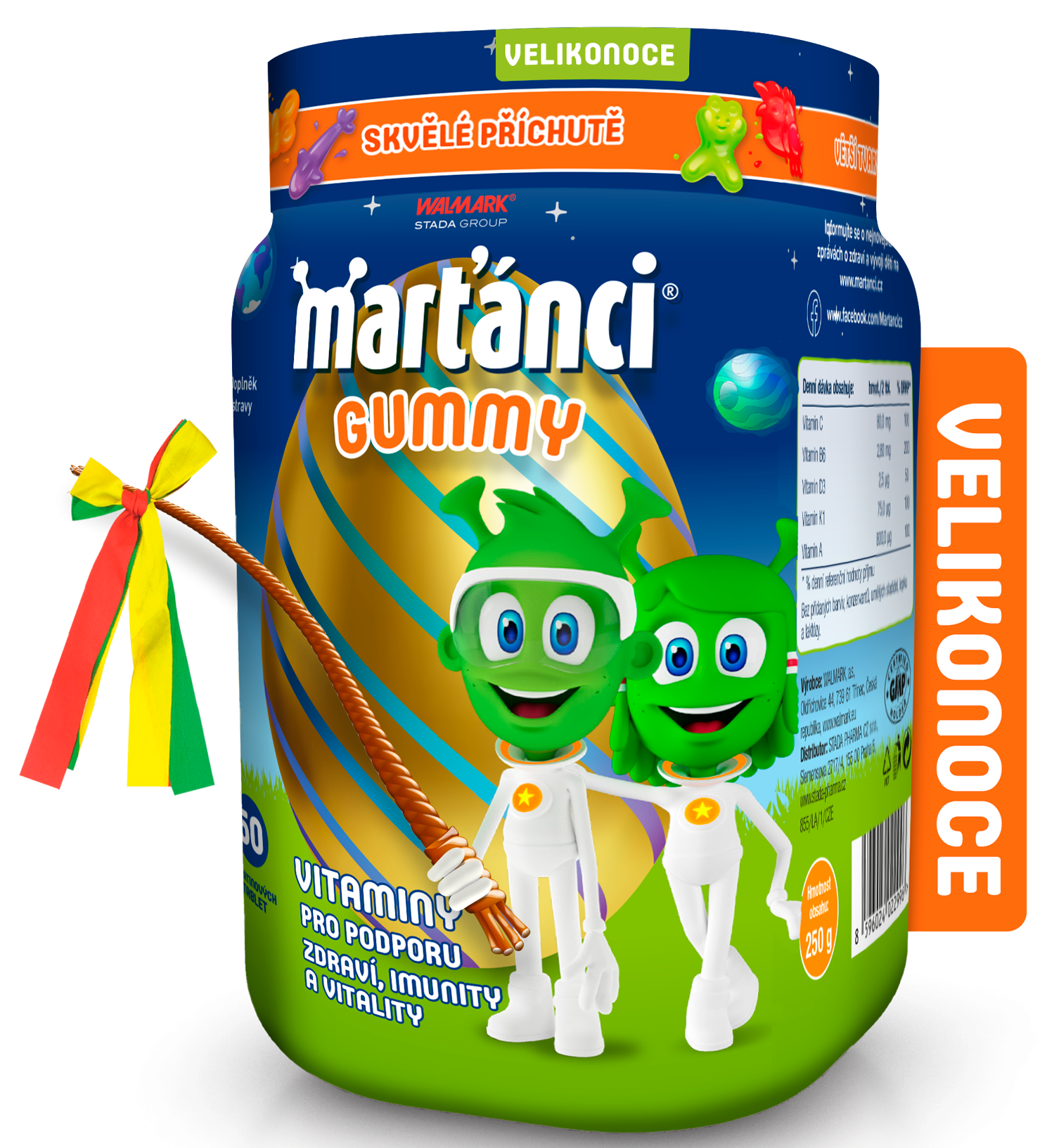 WALMARK Marťánci Gummy 50 tbl. Velikonoce 2022 - Zbozi.cz