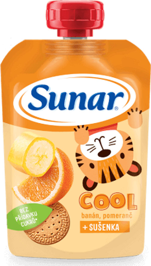 Sunar Cool 110 g, banán/pomeranč/sušenka - Zbozi.cz