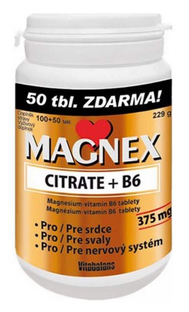 Vitabalans Magnex Citrate 375 mg + B6 od 233 Kč - Zbozi.cz