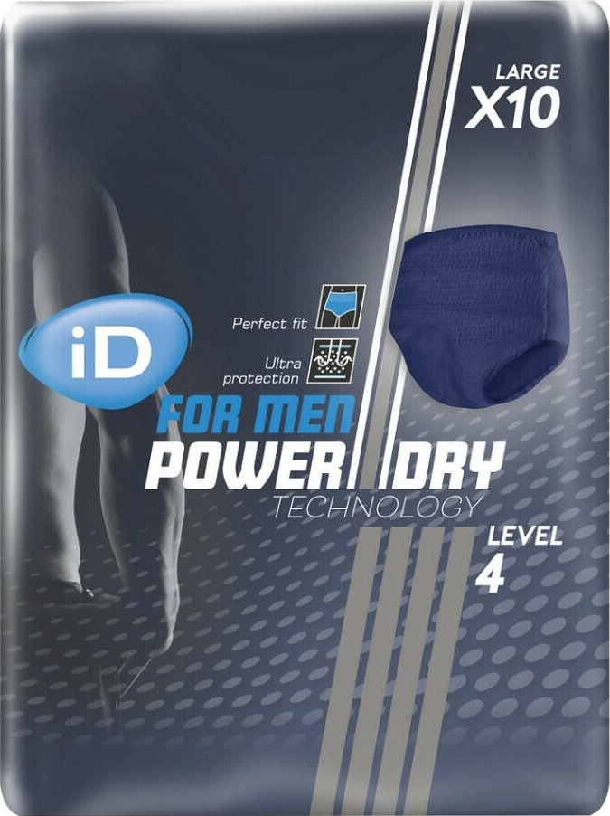 Ontex iD Pants For Men Power Dry Level 4 L 10 ks od 222 Kč - Zbozi.cz