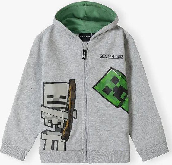 Fashion UK Minecraft mikina šedá 116 - Zbozi.cz