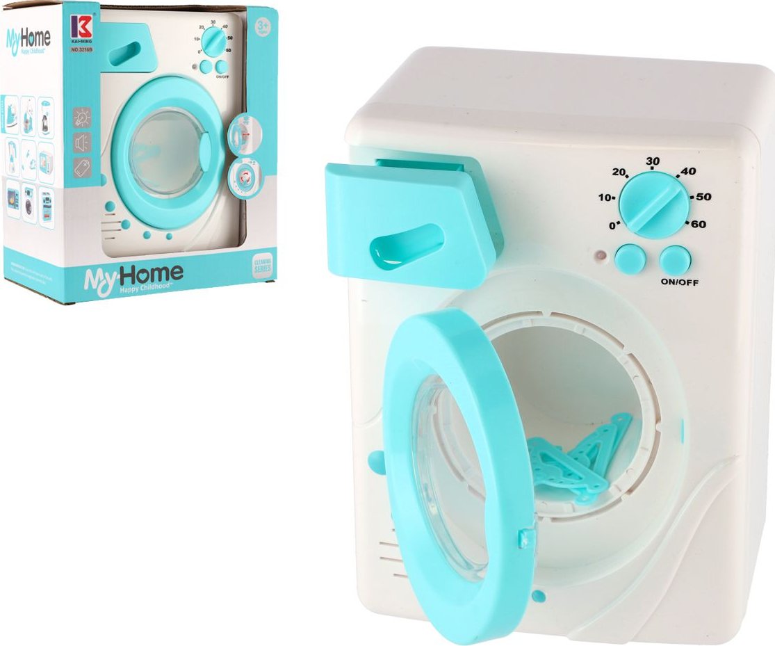 Kai-Ming Toys My Home dětská pračka 14 x 20 cm bílá/tyrkysová od 379 Kč ...