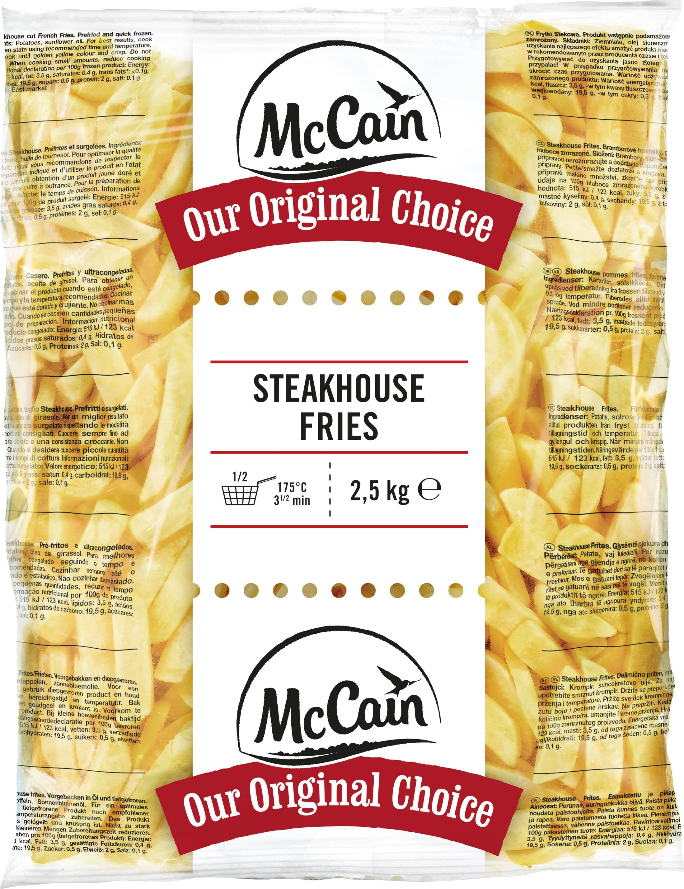 McCain Steakhouse Fries 2,5 kg od 160 Kč - Zbozi.cz