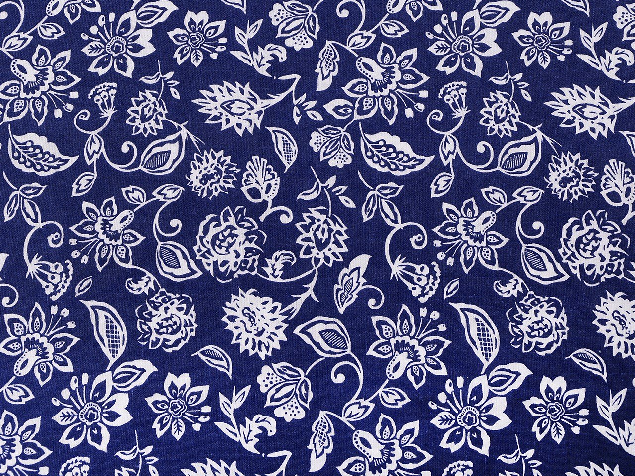 Recyklovaná látka modrotisk modrá tmavá 1,5/1 m - Zbozi.cz