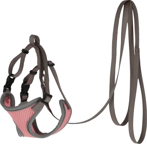 Kerbl Postroj pro kočky s vodítkem růžový 120 cm x 10 mm od 165 Kč ...
