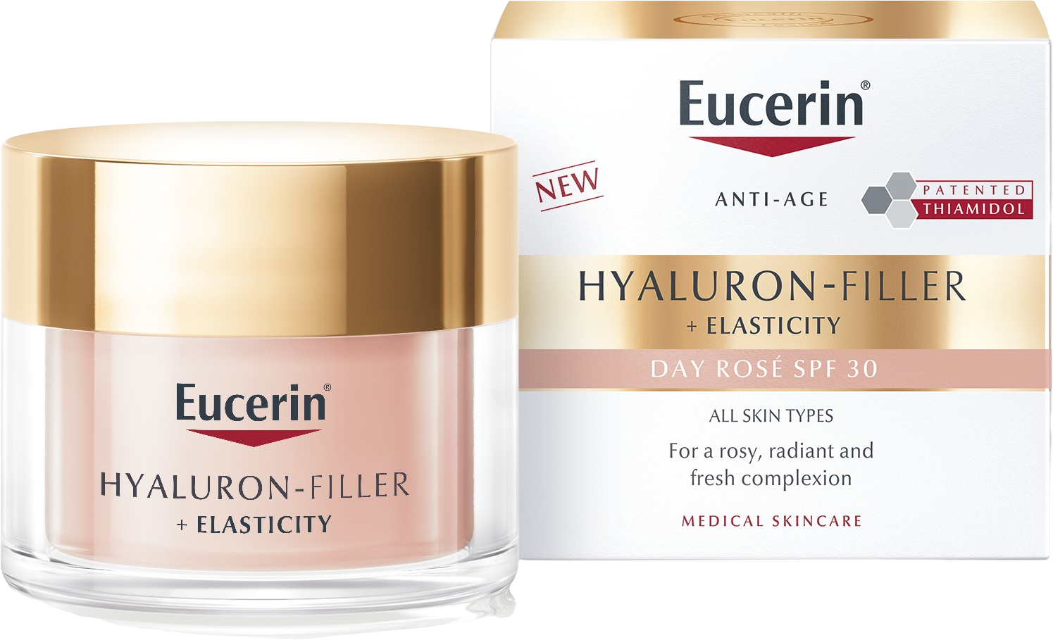 Eucerin Hyaluron-Filler + Elasticity Day Rosé denní krém SPF30 50 ml od 570 Kč - Zbozi.cz