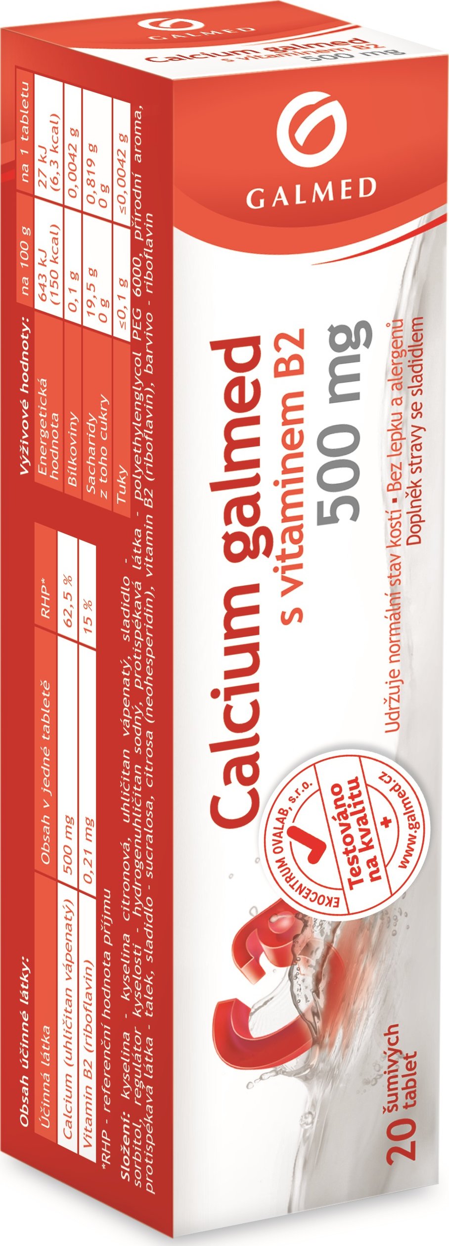 Galmed Calcium 500 mg 20 tbl. - Zbozi.cz