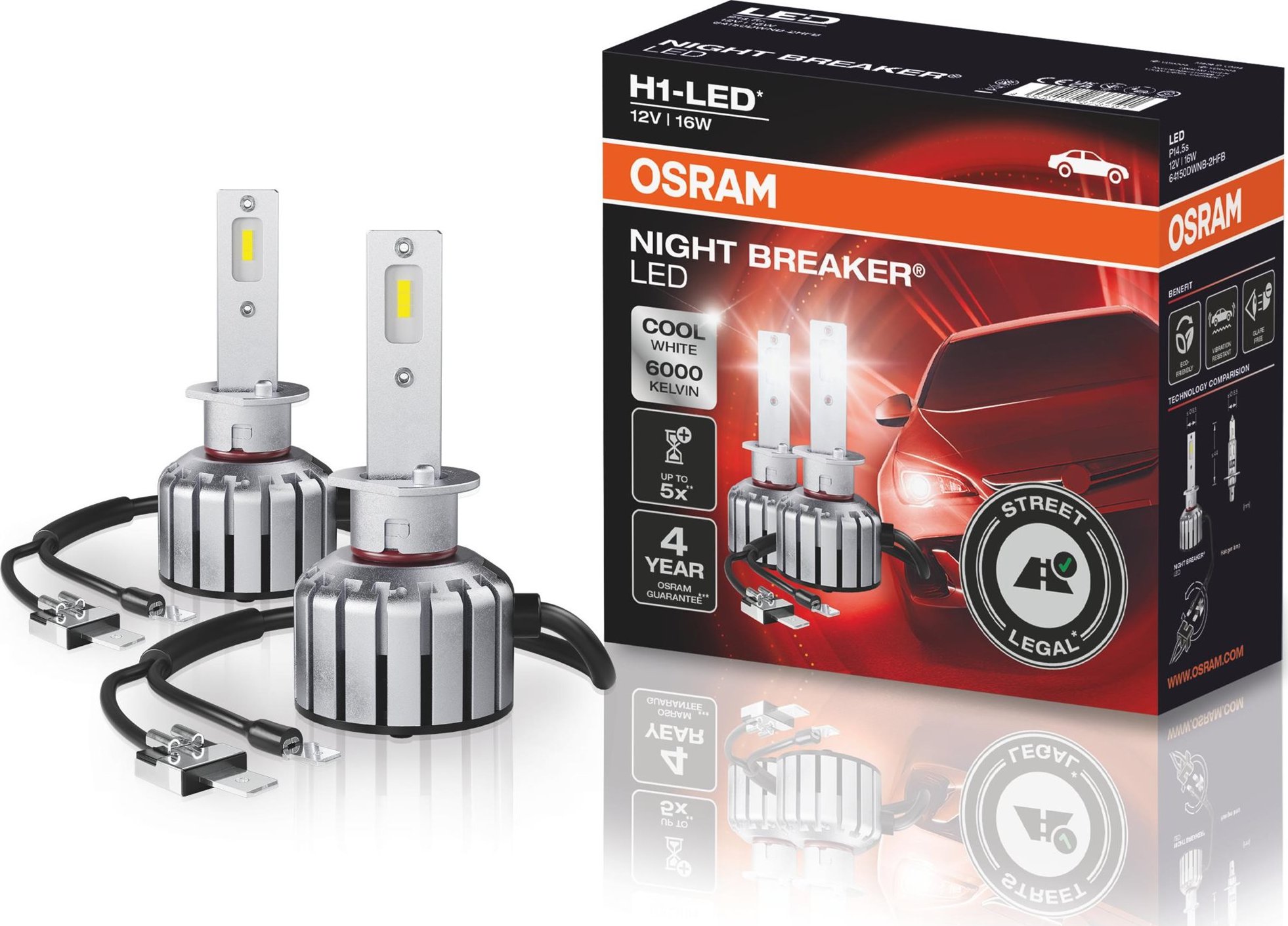 OSRAM Night Breaker LED 64150DWNB-2HFB H1 12V 16W od 2 356 Kč - Zbozi.cz