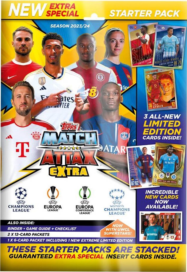 Topps Match Attax Extra Champions League UEFA 2023/24 Starter Pack od 202 Kč - Zbozi.cz
