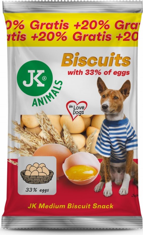 JK ANIMALS Medium Biscuit Snack piškoty pro psy 300 g od 35 Kč - Zbozi.cz
