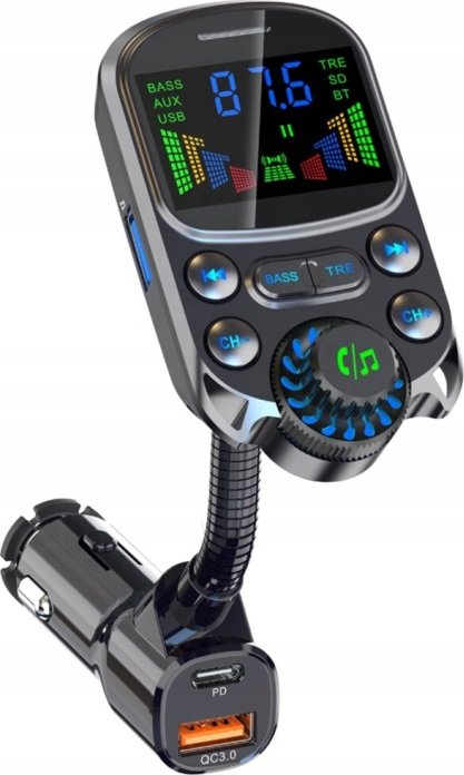 Bluetooth AUX vysílač do auta s LED displejem BC86 - Zbozi.cz