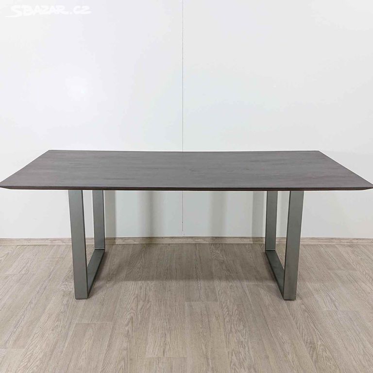 Rozbaleno Kare Design Stůl Synphony Walnut 200×100 cm - surová ocel ...