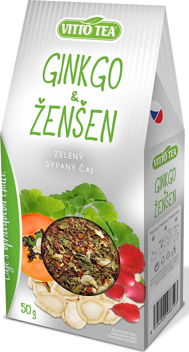 Vitto Tea Ginkgo & ženšen 50 g - Zbozi.cz