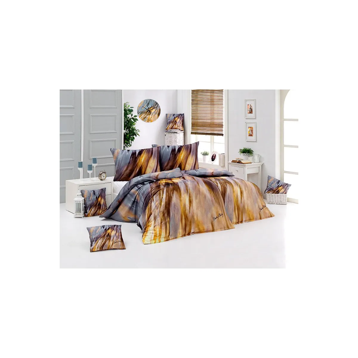 Foto Povlečení Matějovský Blanka Matragi Earth béžovo-žluto-šedé 140 x ...