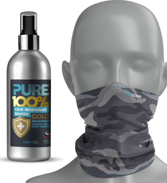 Nanolab Set antivirový nanošátek army + Regenerace na roušky Pure 100 % ...
