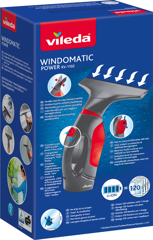 Foto Vysavač na okno Vileda Windomatic Complete set 153231 - Zbozi.cz