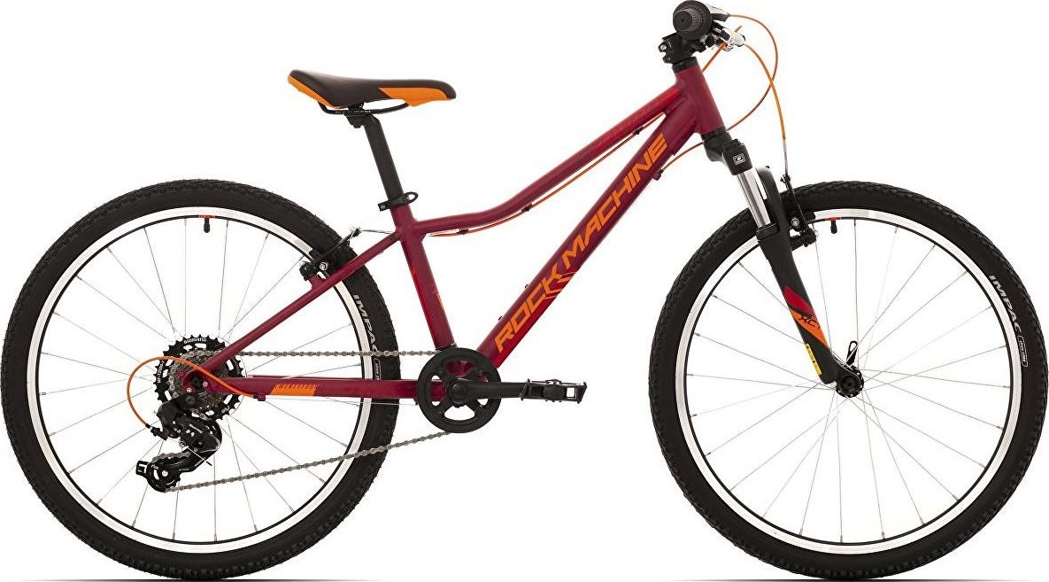 Rock Machine Catherine 24" 2021 Gloss Dark Crimson/Crimson/Neon Orange ...