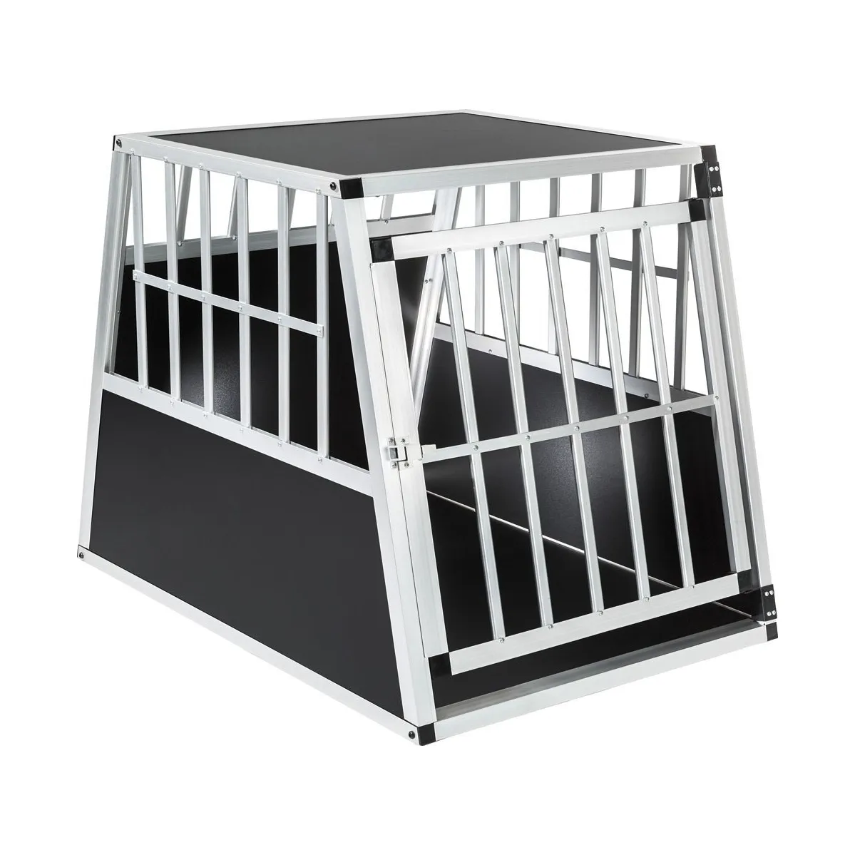 Foto Klec pro psa tectake Přepravní box pro psa se šikmou zadní stěnou ...