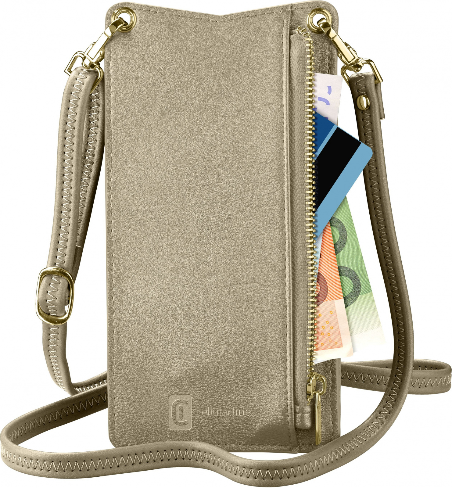 Cellularline Mini Bag pro mobilní telefony bronzový - Zbozi.cz