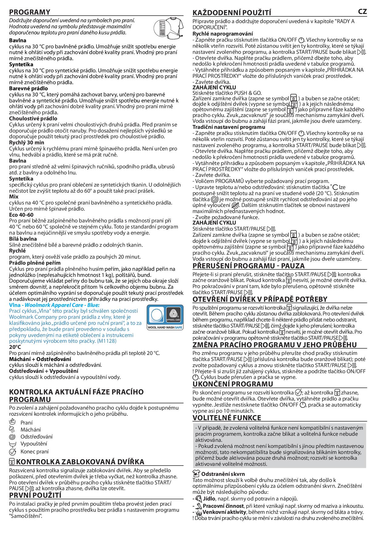 Rychlý návod Indesit BWSA 51051 W EU N - Zbozi.cz