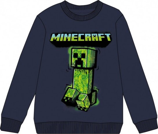 Mojang Chlapecká mikina Minecraft Creeper tmavě modrá 128 - Zbozi.cz