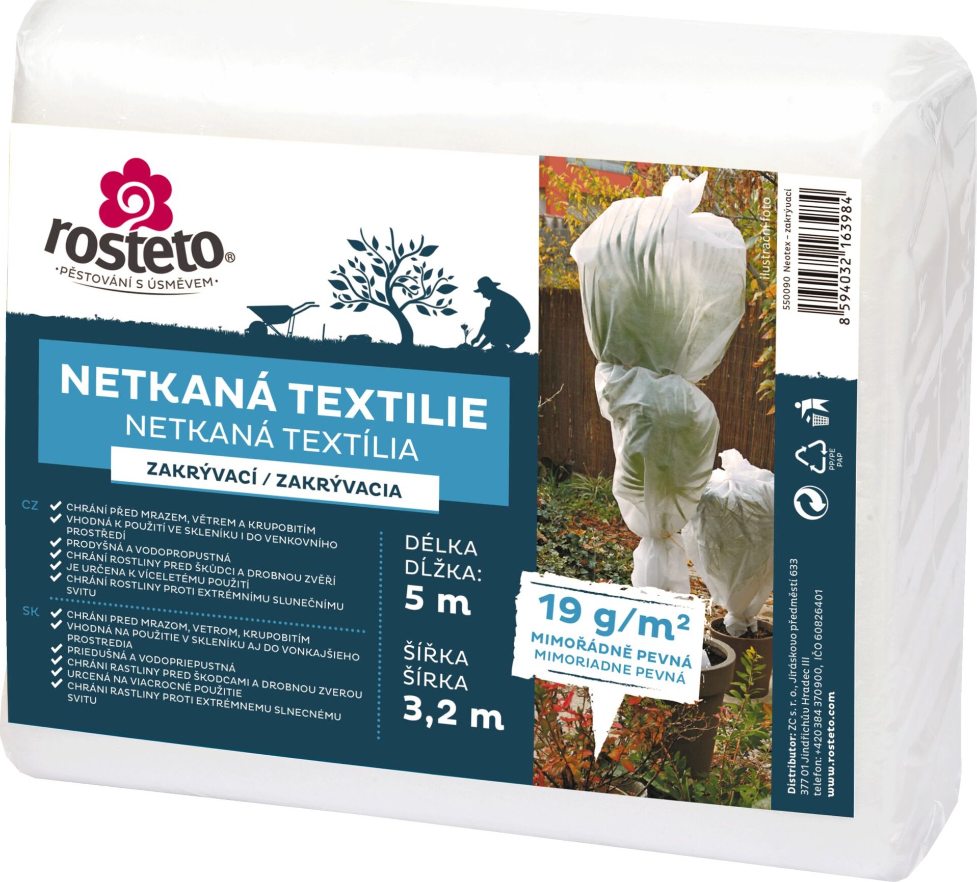 Rosteto Neotex bílá 19 g/m2 3,2 x 5 m od 65 Kč - Zbozi.cz