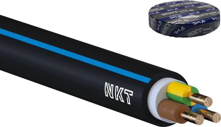 Foto Elektrický kabel NKT Instal Plus CYKY 450/750 VPN-KV-061-00 černý ...