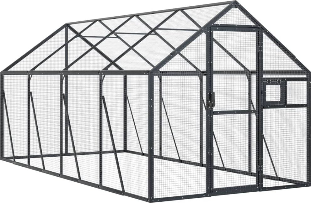 Voliéra pro ptáky z hliníku 179 x 400 x 185 cm antracit - Zbozi.cz
