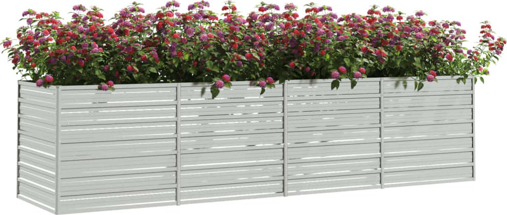Zahradní vyvýšený záhon 4 části 320 x 80 x 77 cm pozinkovaná ocel ...