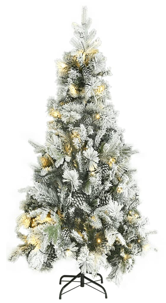 LED vánoční stromek zasněžený se šiškami 344294 - Zbozi.cz