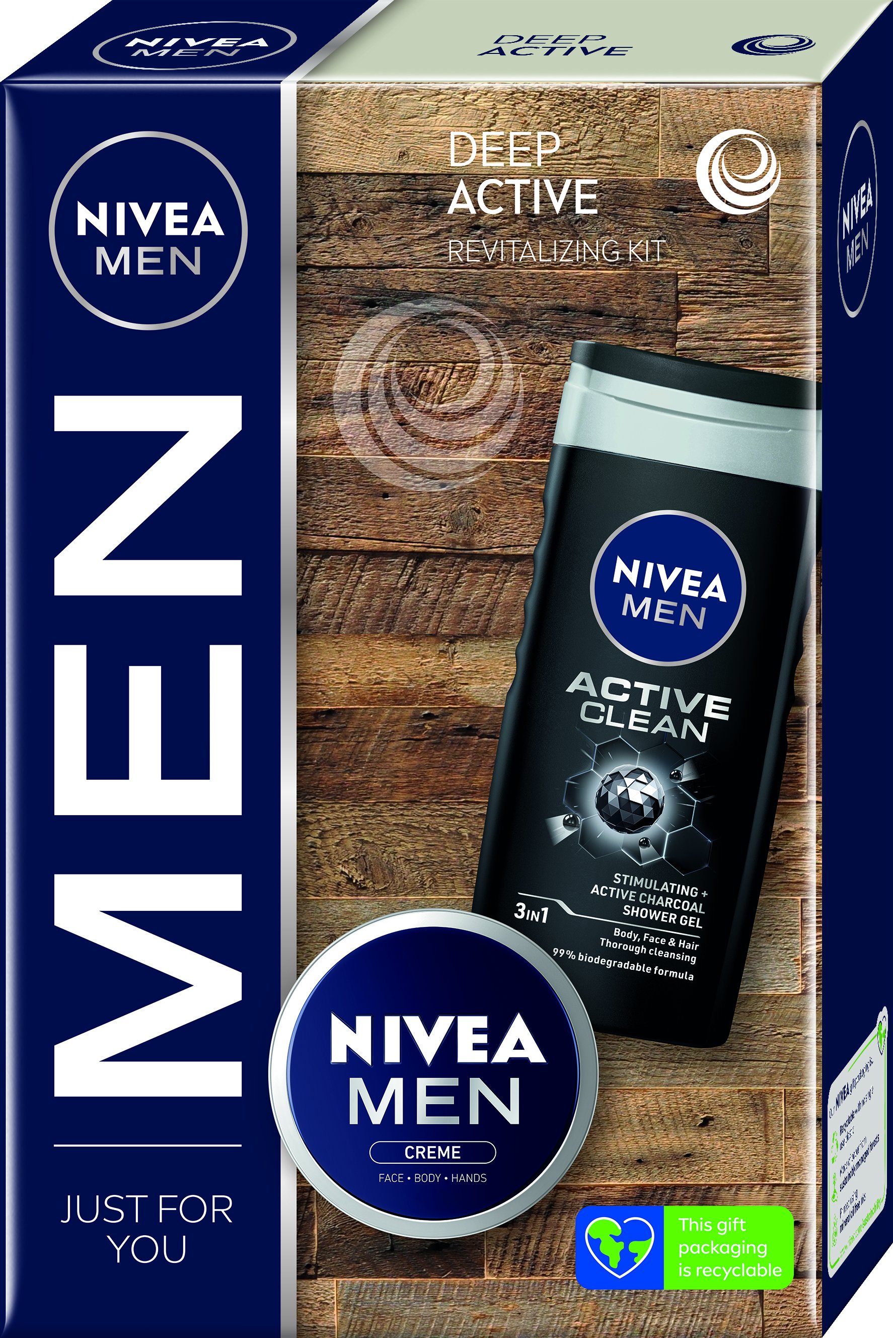 Nivea Men Deep Active Revitalizing Kit dárková sada - Zbozi.cz