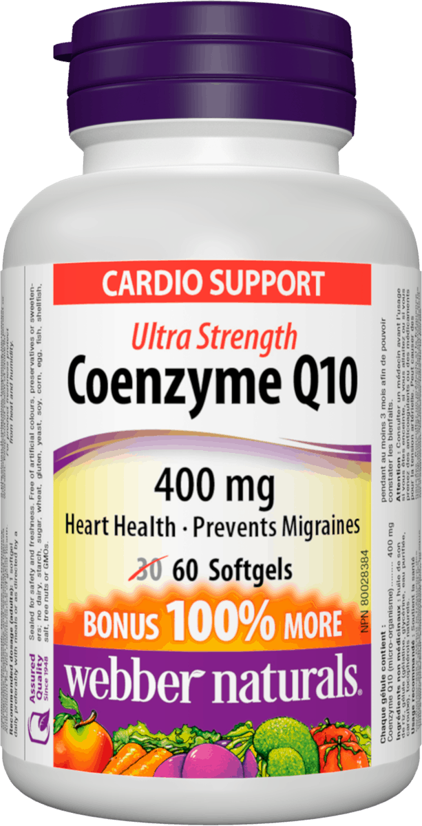 Webber Naturals Coenzyme Q10 400 mg 60 cps. od 1 110 Kč - Zbozi.cz
