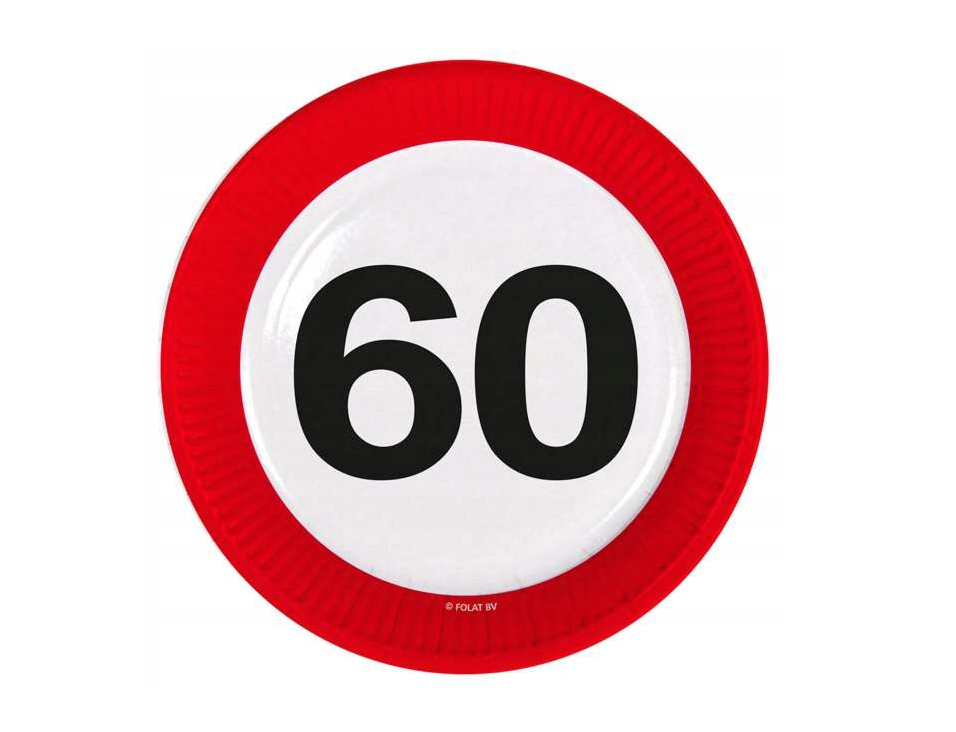 Folat Talíře dopravní značka 60 let 23 cm 8 ks od 72 Kč - Zbozi.cz