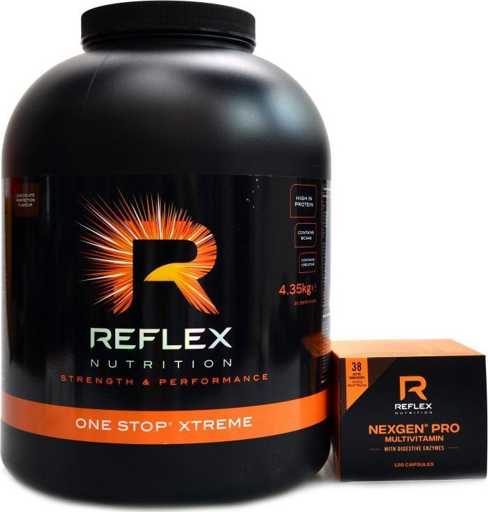 Reflex Nutrition One Stop Xtreme 4350 g + Nexgen Pro Digestive Enzymes ...