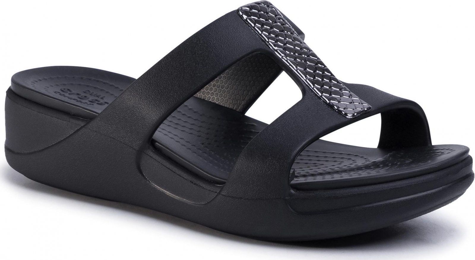 Crocs Monterey Metallic Slp On Wdg W 206319 Dark Charcoal/Black 38,5 ...