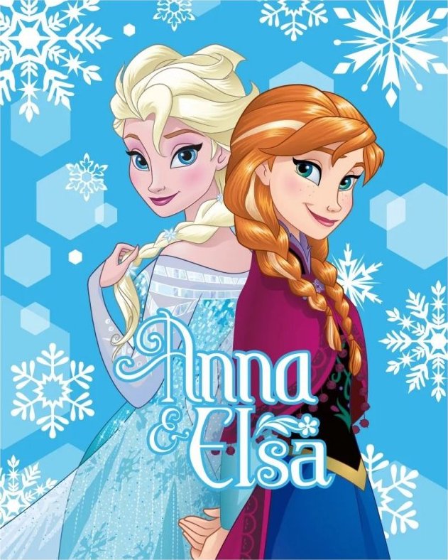 Grupo BC fleecová deka Ledové království 120 x 140 cm Anna & Elsa ...