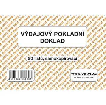 Recenze Optys Výdajový pokladní doklad A6 50 listů - Zbozi.cz