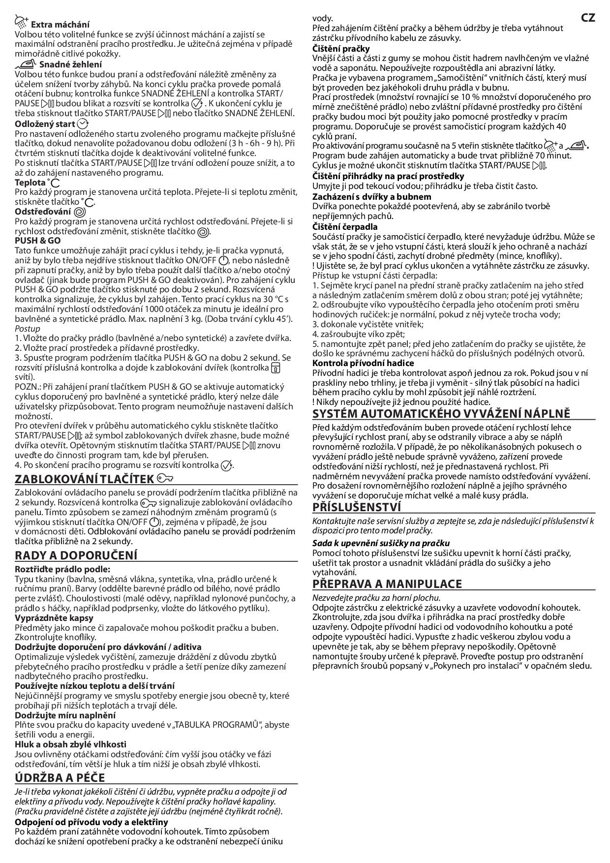 Rychlý návod Indesit BWSA 51051 W EU N - Zbozi.cz
