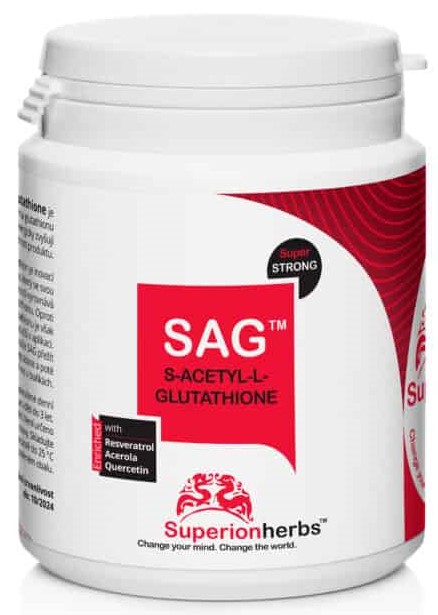 Superionherbs SAG S-acetyl-L-Glutathione 90 cps. od 879 Kč - Zbozi.cz