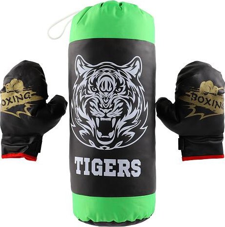 Boxovací pytel + rukavice 50 x 18 cm černý/zelený - Zbozi.cz